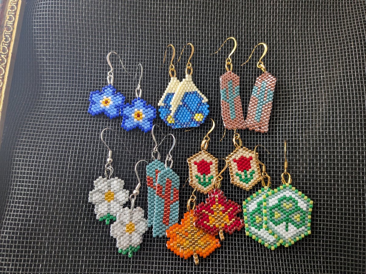 Flower earrings | Camp Robber Beads