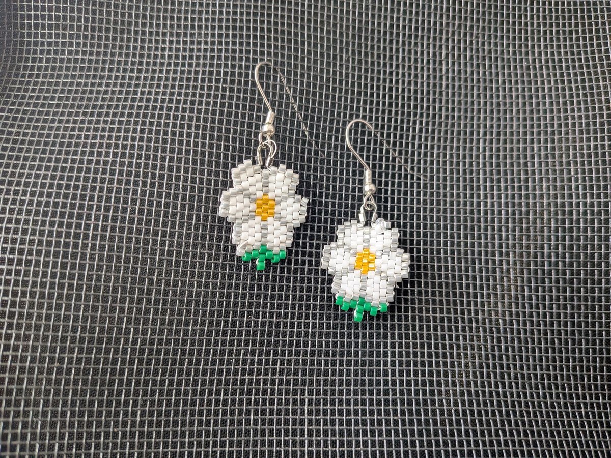Flower earrings | Camp Robber Beads